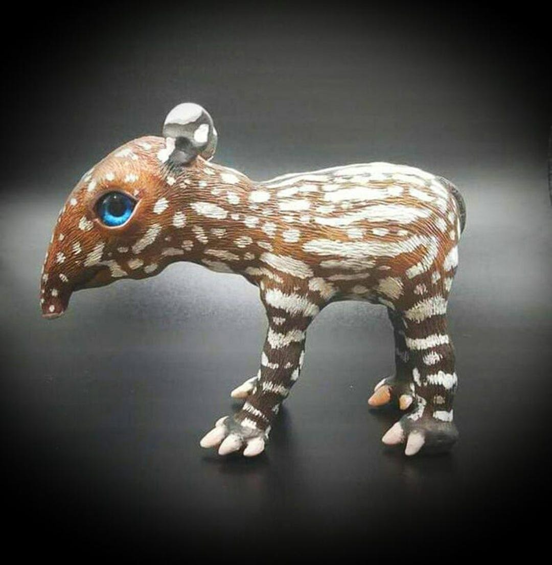 Baby Tapir Sculpture "tiko" | Realistic Wildlife Decor | Cute Jungle ...