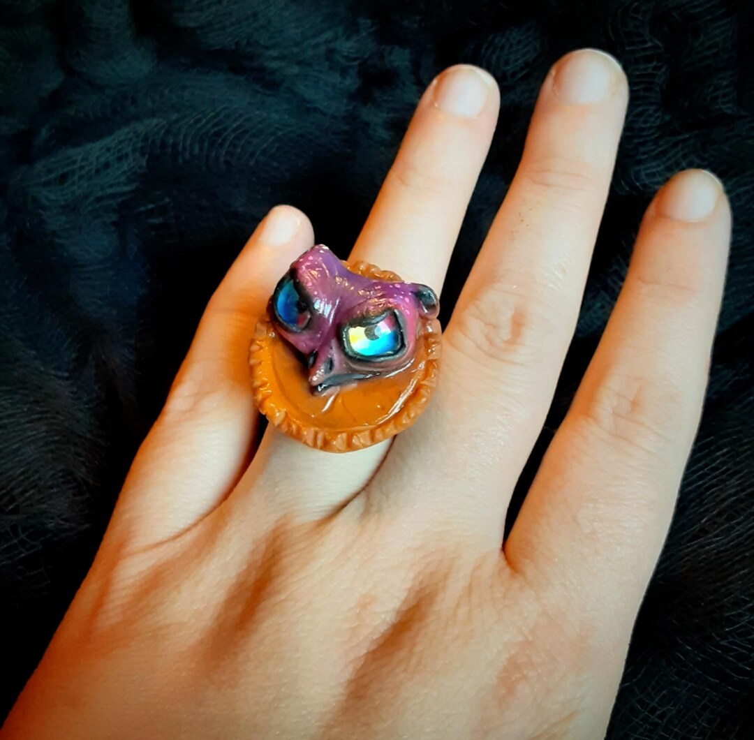 Pumpkin Pie Monster Ring | Creepy Cute Clay Sculpture | Horror Dessert ...