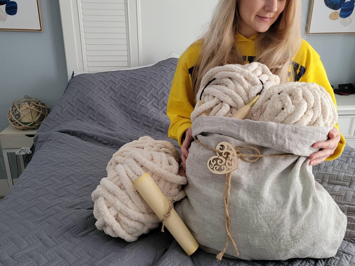Chunky Knit Blanket DIY KITS for Adults Make Your Own Super | Etsy