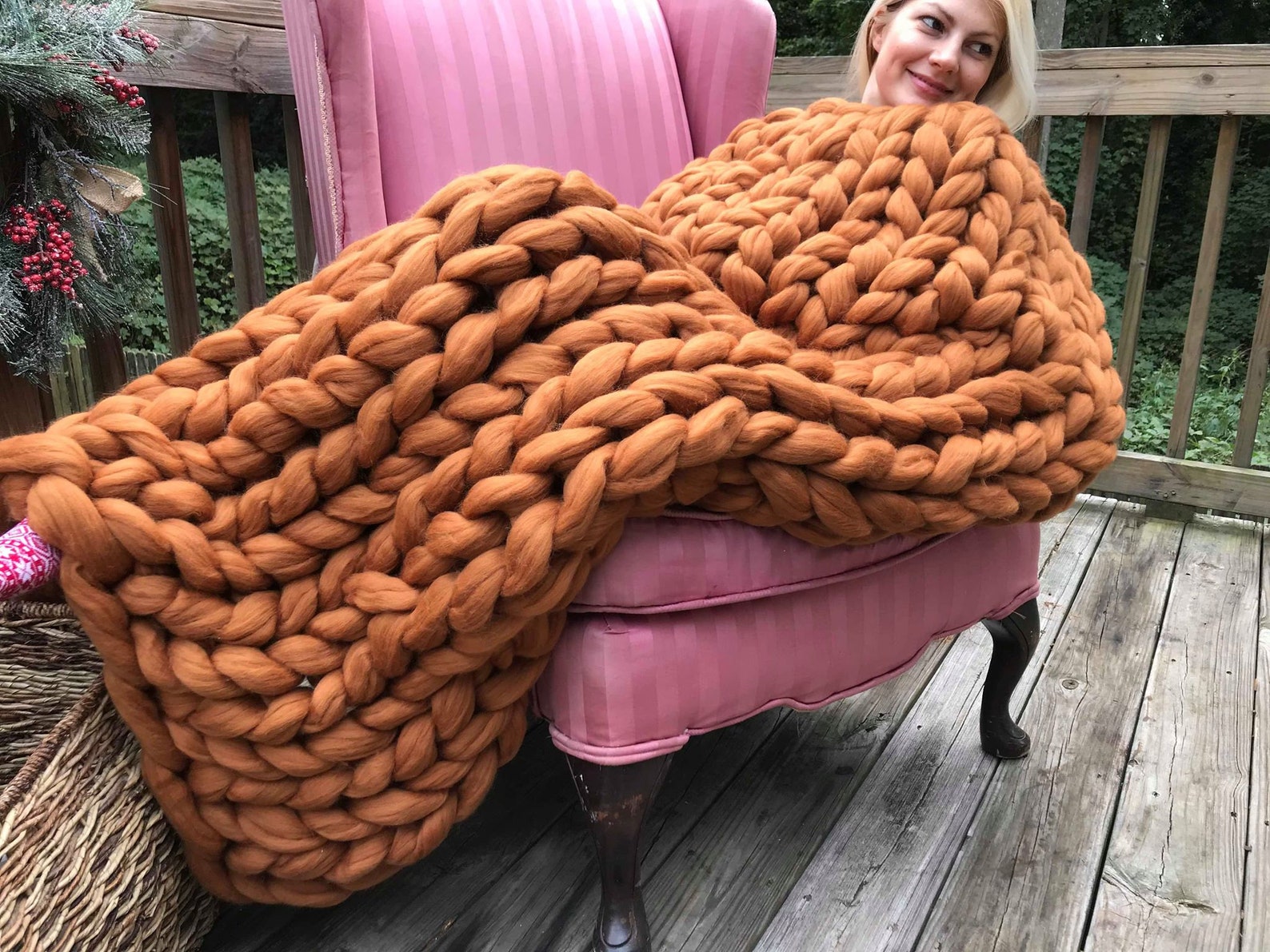 Super Chunky Knit Blanket Chunky Knits Merino Wool Blanket | Etsy