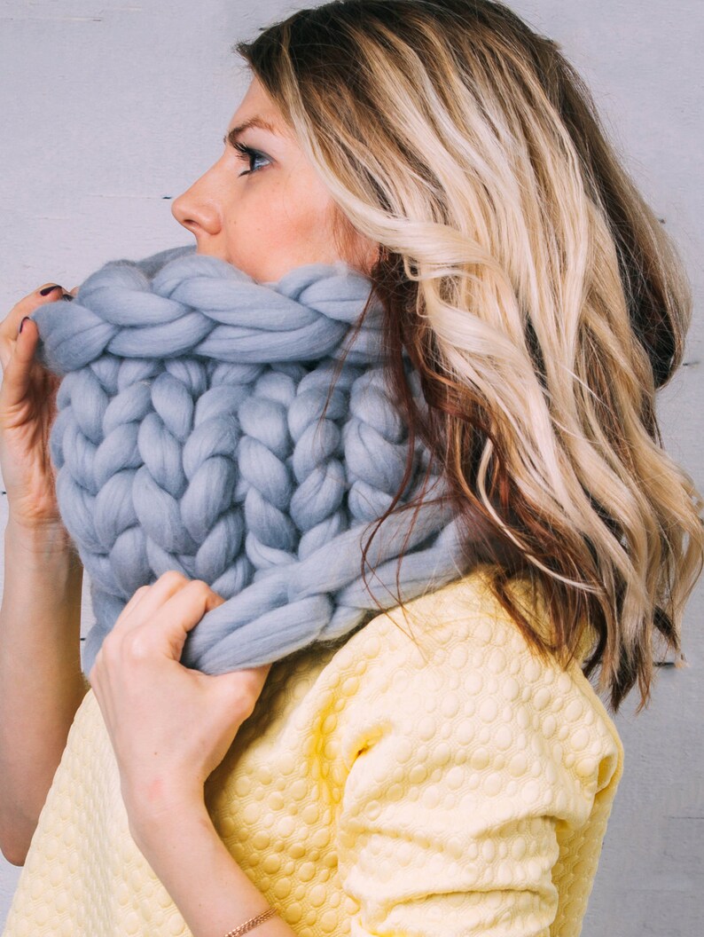 Chunky Knit Scarf, Infinity Scarf, Chunky Infinity Scarf, Scarf, Chunky ...