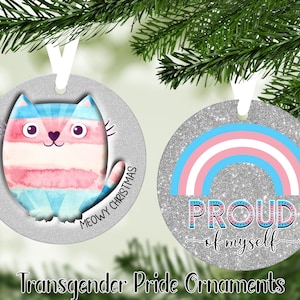 Transgender Pride Ornament - Transgender Pride Flag Christmas Ornament ...