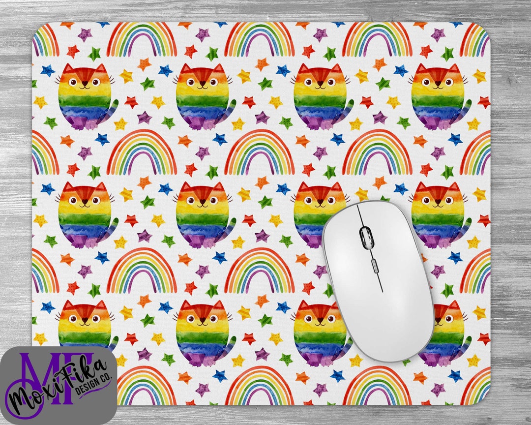 Gay Pride Mouse Pad - Gay Pride Flag Mouse Pad - Rainbow Mouse Pad ...