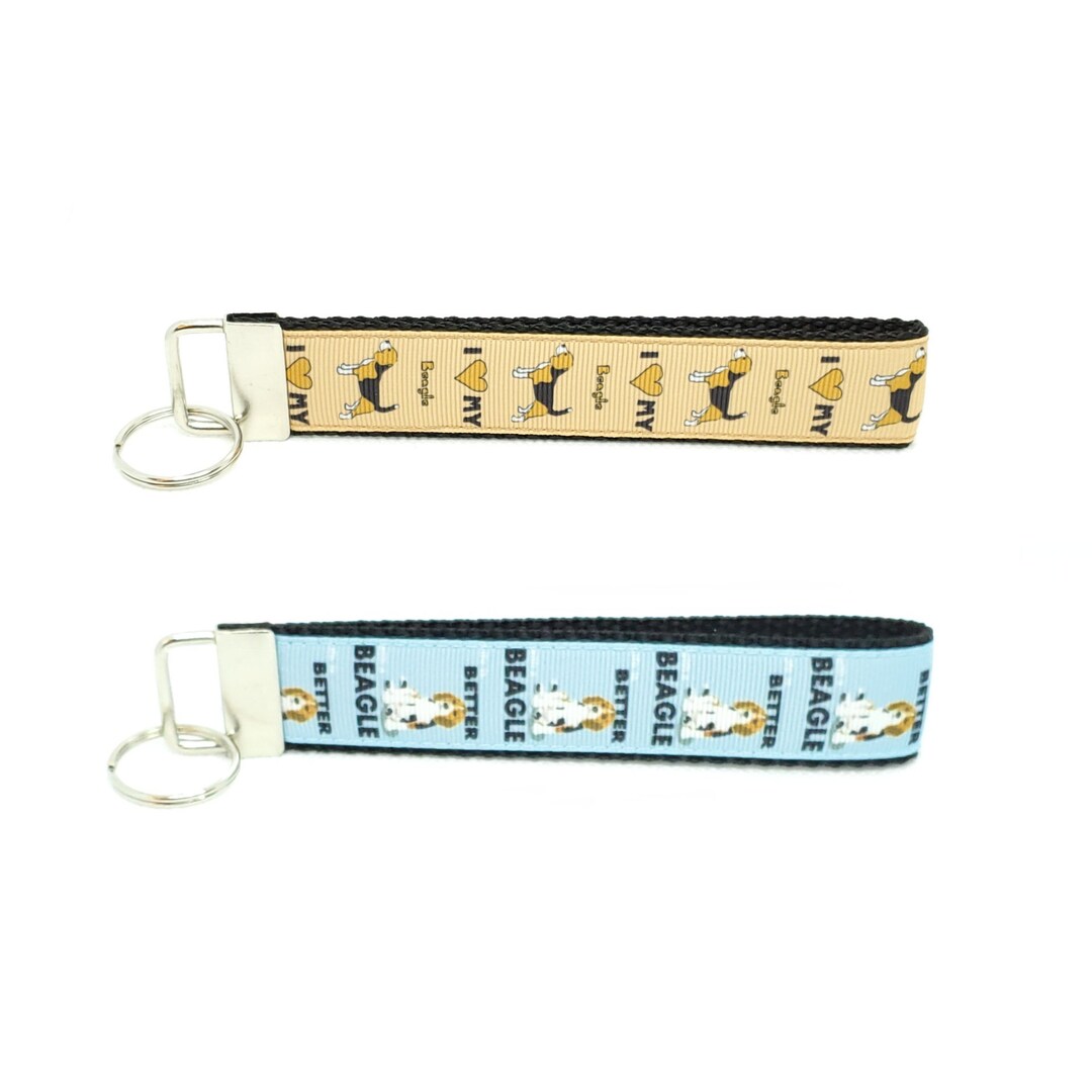 Beagle Keychain Beagle Wristlet Beagle Key Fob Beagle Key Ring Beagle ...