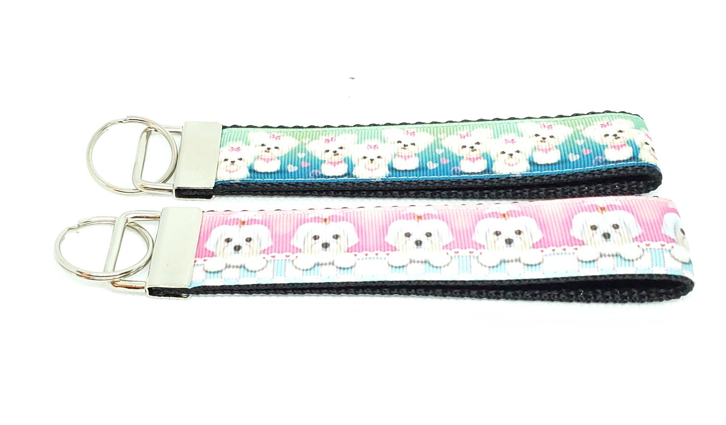 Maltese Keychain Maltese Key Fob Maltese Wristlet Maltese | Etsy