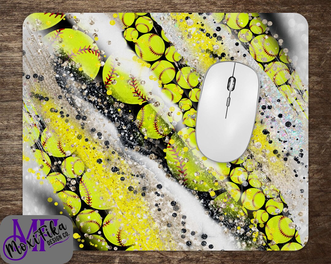 Softball Mouse Pad Softball Desk Mat Softball Milkyway Coach Gift ...