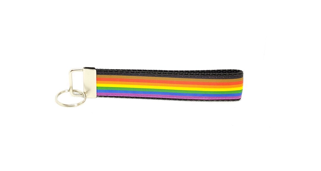 Gay Pride Flag Keychain With 8 Stripes Inclusive Gay Pride Key Ring Gay ...