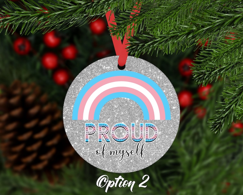Transgender Pride Ornament - Transgender Pride Flag Christmas Ornament ...
