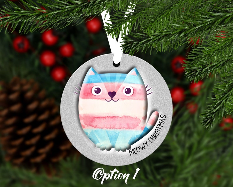 Transgender Pride Ornament - Transgender Pride Flag Christmas Ornament ...