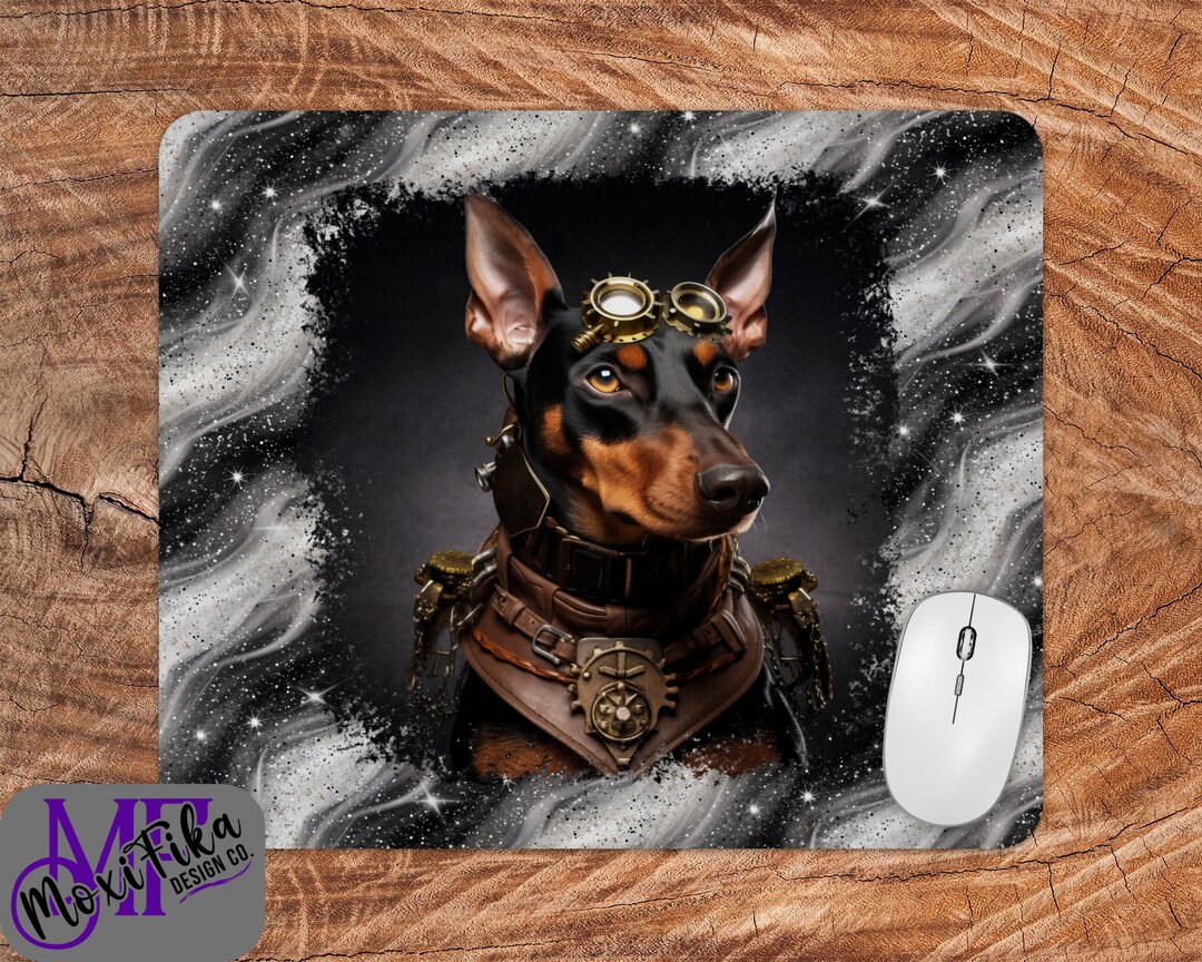 Steampunk Doberman Pinscher Mouse Pad - Steampunk Doberman Pinscher ...