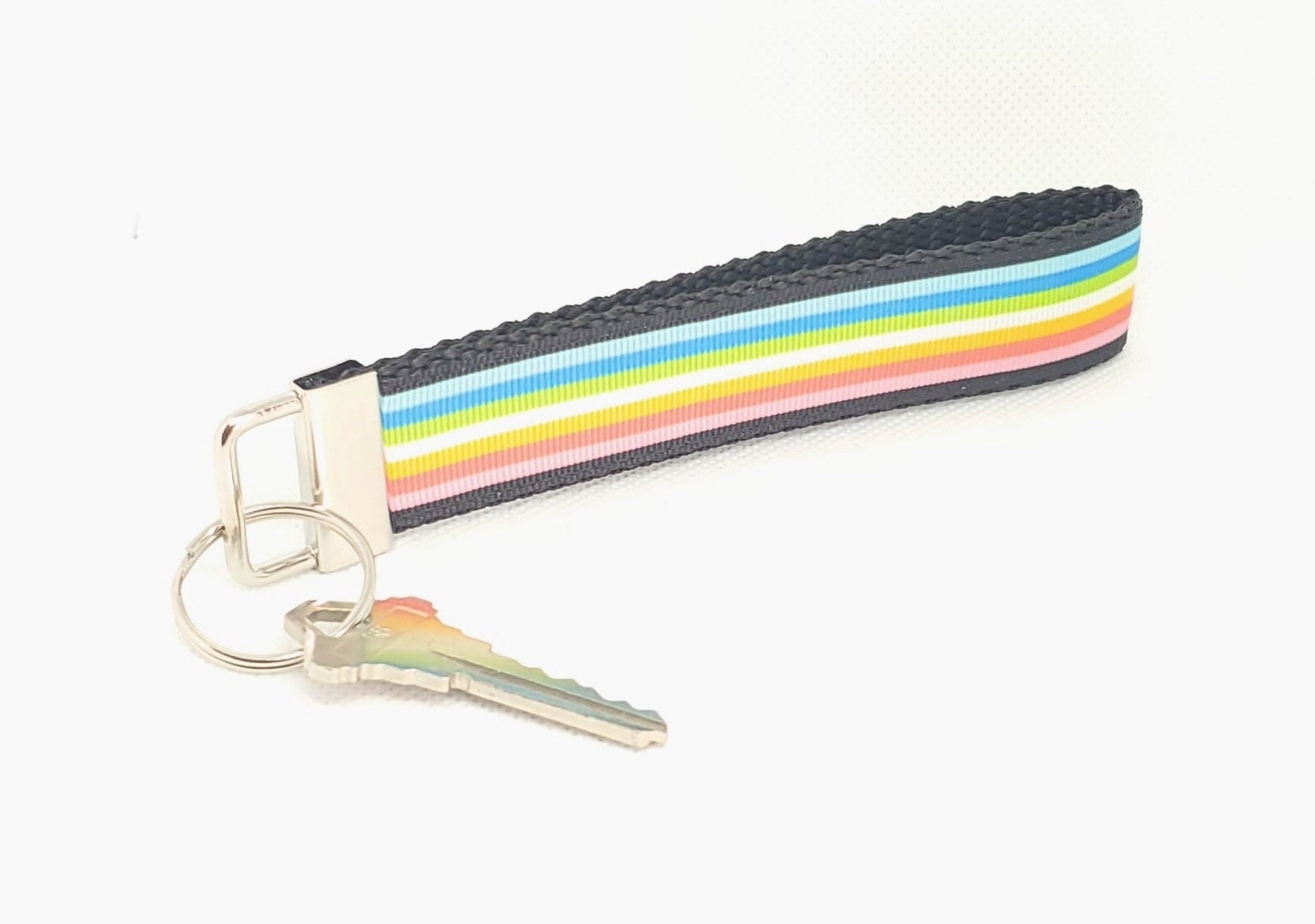 Queer Pride Flag Keychain Queer Pride Wristlet Queer Pride Key Fob ...