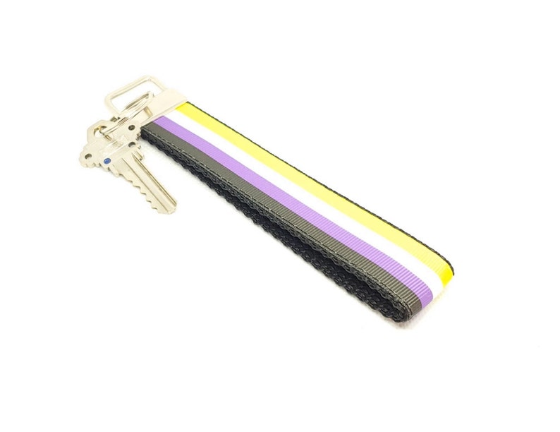 Non-binary Flag Keychain Non-binary Flag Wristlet Non-binary Key Fob ...