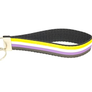 Non-binary Flag Keychain Non-binary Flag Wristlet Non-binary Key Fob ...