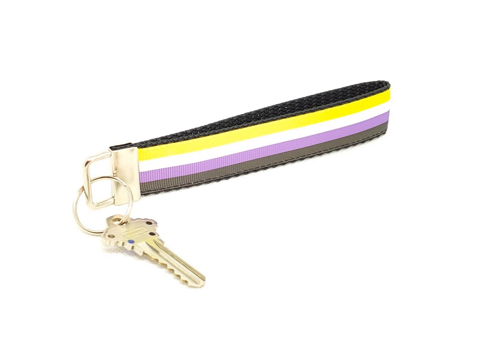 Non-binary Flag Keychain Non-binary Flag Wristlet Non-binary - Etsy