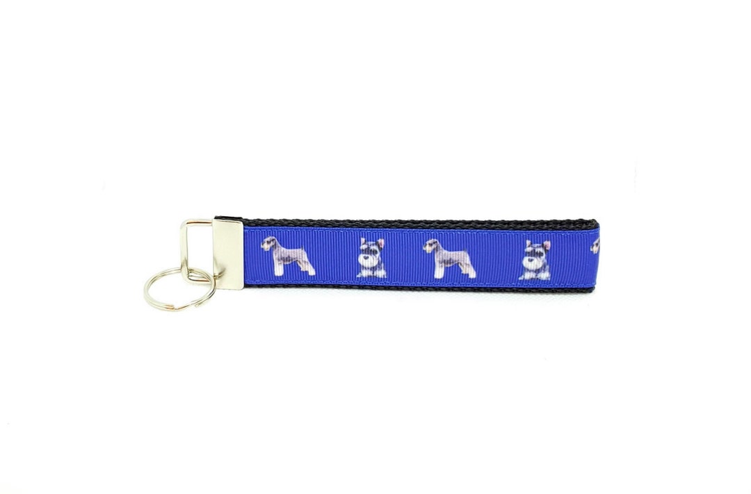 Schnauzer Keychain Schnauzer Key Fob Schnauzer Wristlet Schnauzer Key ...