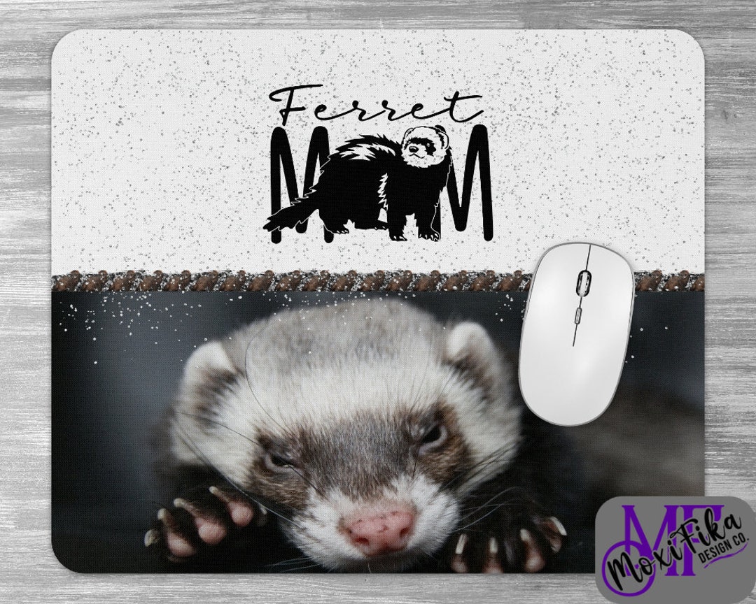 Ferret Mom Mouse Pad - Ferret Mom Desk Mat - Coworker Gift - Ferret Mom ...