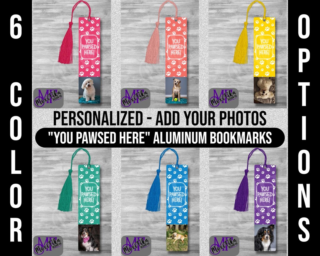Personalized You Pawsed Here Bookmark - Paw Print Bookmark With Tassel ...