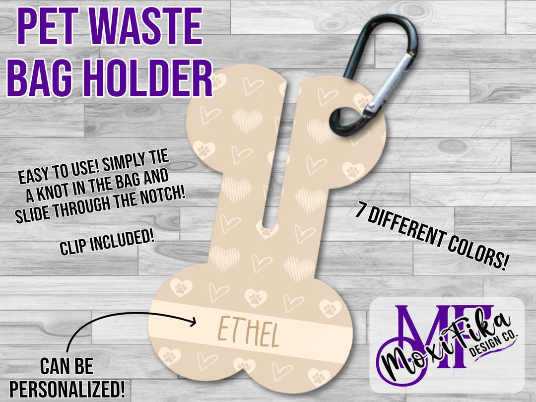 Dog Poop Bag Holder Pet Waste Holder Personalized Poop Bag Holder ...