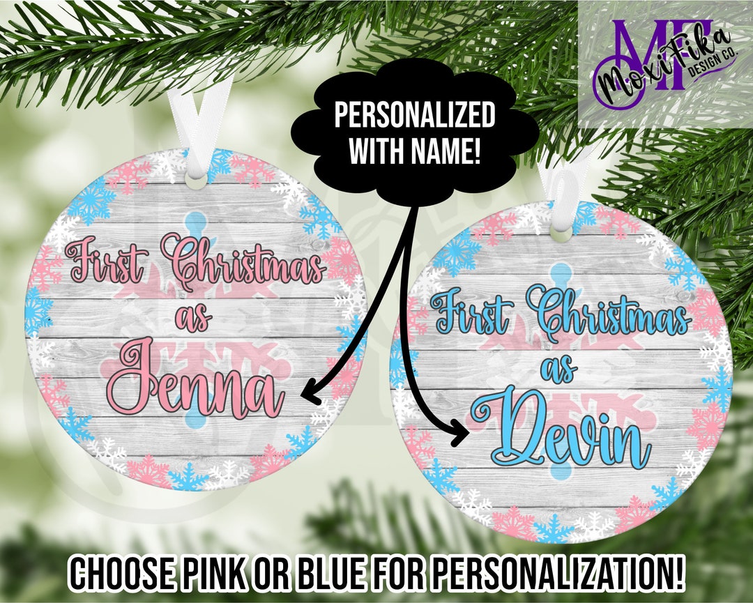 Personalized Transgender Pride Ornament - First Christmas as ...
