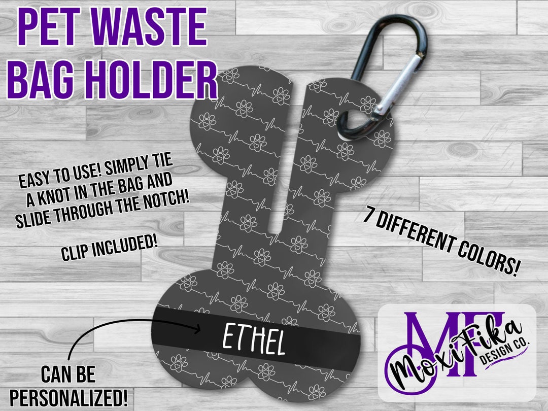Dog Poop Bag Holder - Pet Waste Holder - Personalized Poop Bag Holder ...