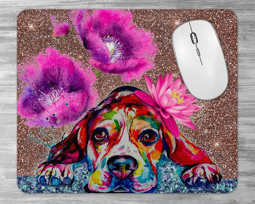 Beagle Mouse Pad - Beagle Desk Mat - Beagle Office Accessory - Beagle ...