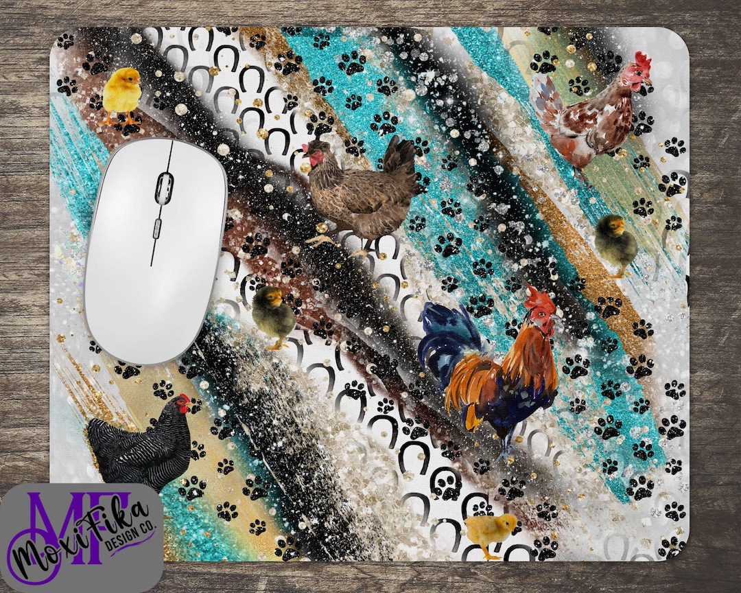 Farmhouse Mouse Pad - Horse Dog and Chicken Mouse Pad - Farmhouse Desk ...