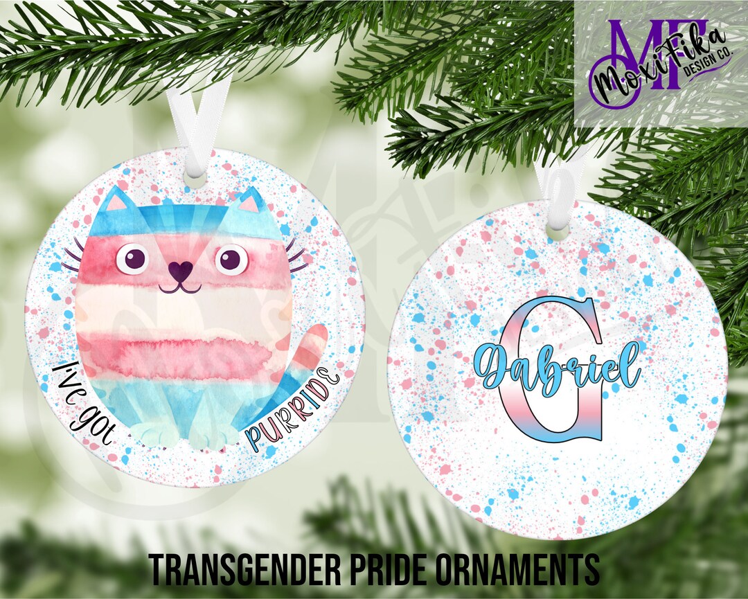 Personalized Transgender Pride Ornament - Transgender Pride Flag ...