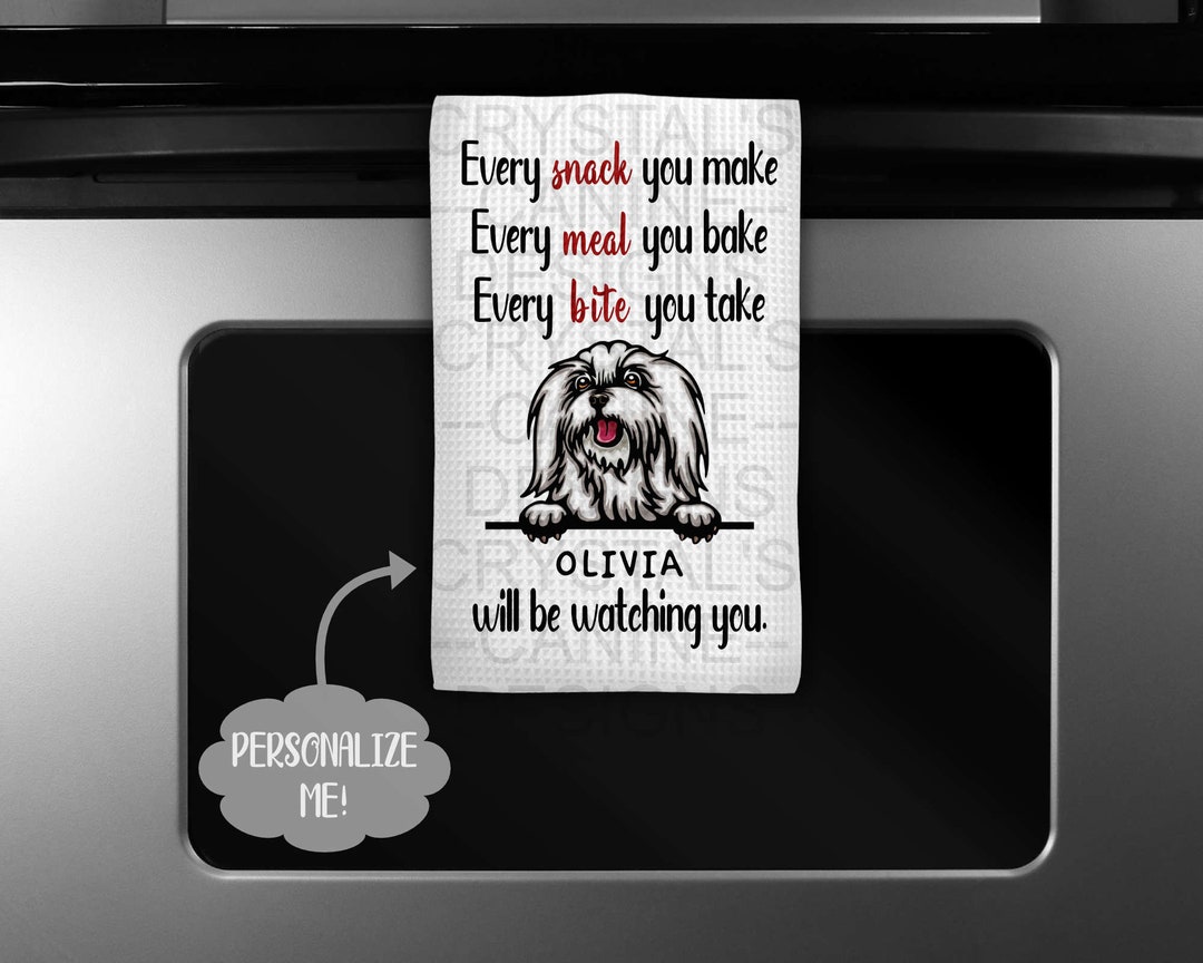Personalized Maltese Kitchen Towel - Funny Maltese Kitchen Towel - I'll ...