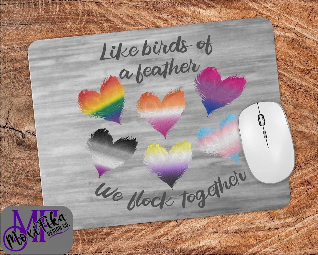 Pride Flags Mouse Pad - Birds of a Feather Flock Together - Pride Month ...