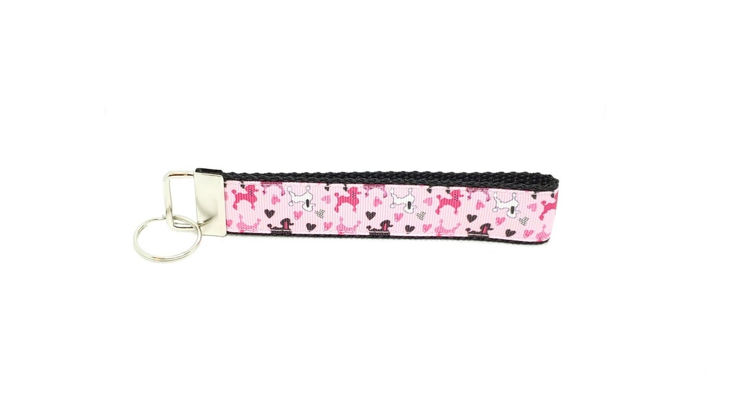 Poodle Keychain Poodle Key Fob Poodle Wristlet Poodle Key Ring Poodle ...