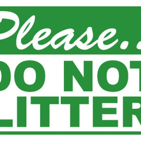 Litter Signs - Etsy
