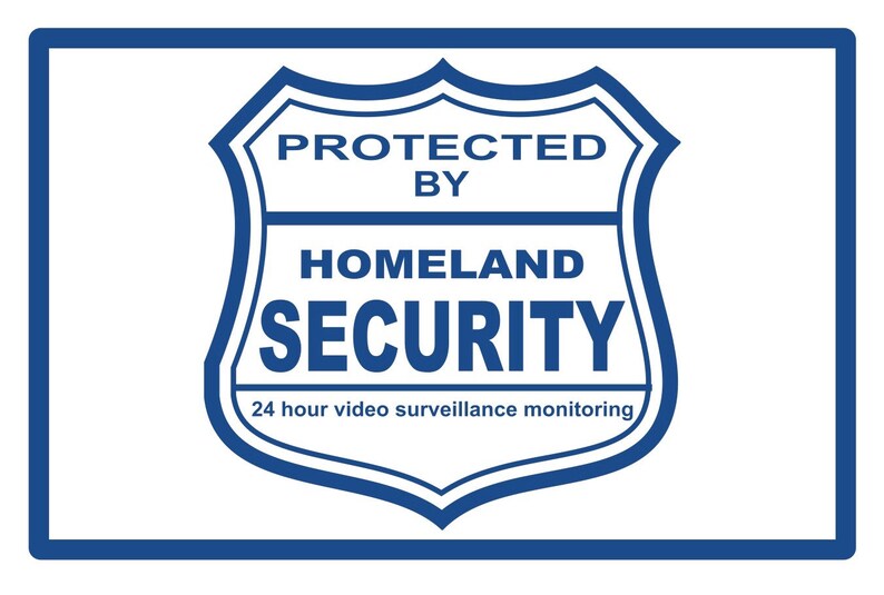 HOMELAND... Security Systems Sign 410 - Etsy
