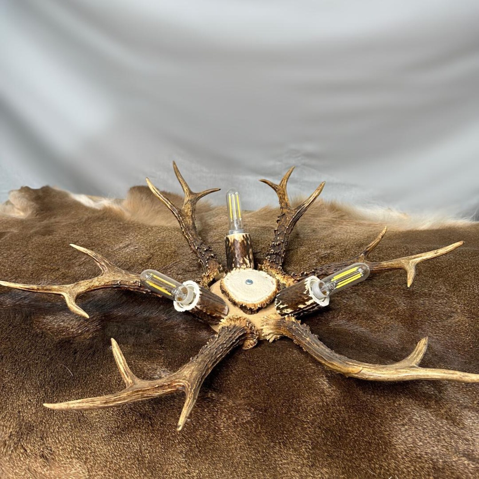 Rustic Red Stag Antler Celling Lamp - Etsy
