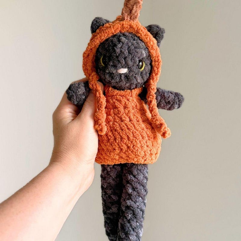 Pumpkin Kitty Plush - Etsy