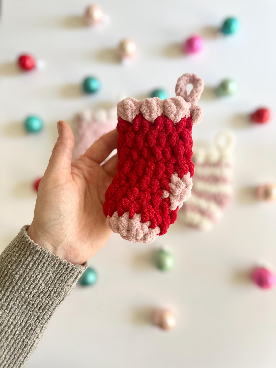 Mini Bobble Stocking CROCHET PATTERN - Etsy