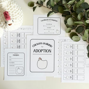 Mabel Chicken™ Adoption Kit Printable PDF (ENGLISH and FRENCH) - Etsy
