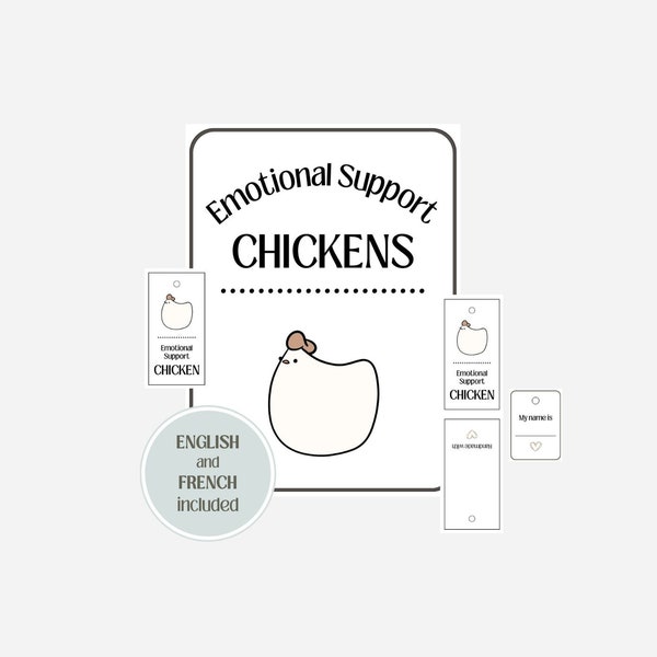 Emotional Support Chicken Pattern - Etsy