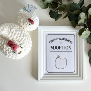 Mabel Chicken™ Adoption Kit Printable PDF (ENGLISH and FRENCH) - Etsy