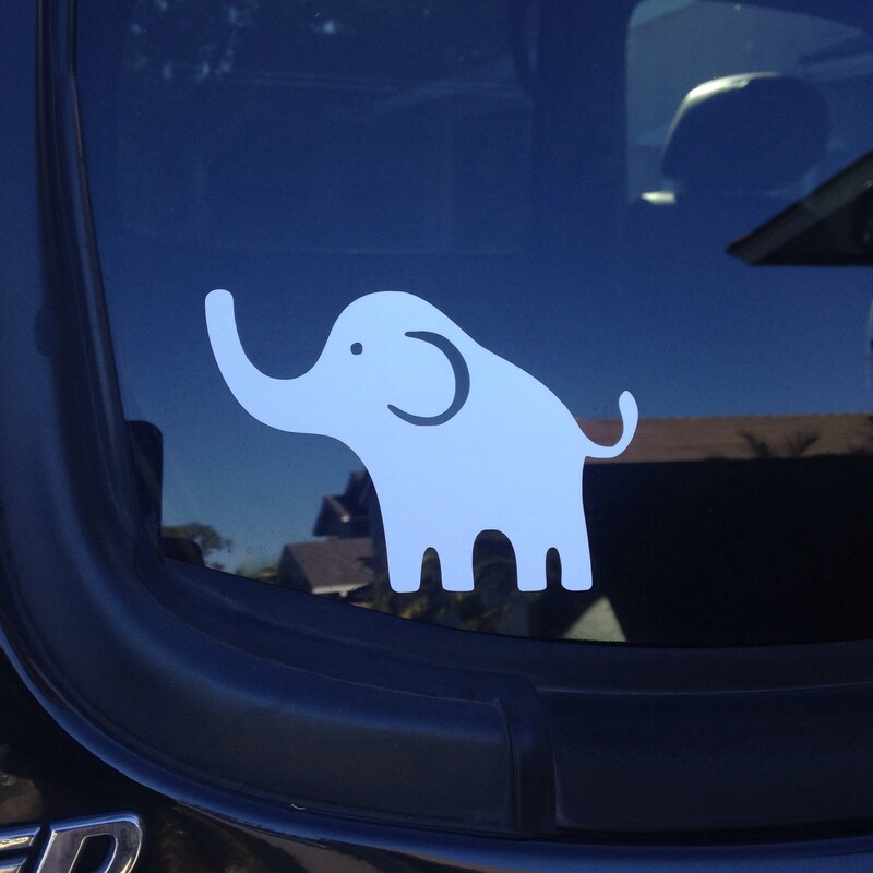 Pink Elephant Wall Decal - Etsy