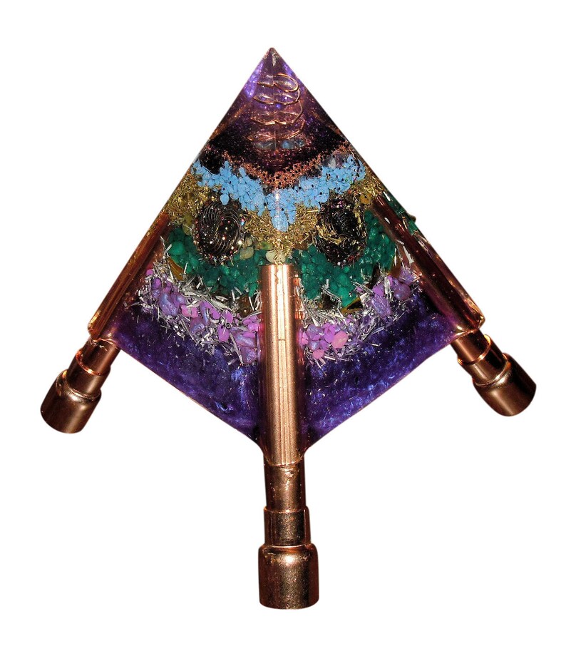 Adjustable Orgone Purple Pyramid With Four Vortex Windows and - Etsy