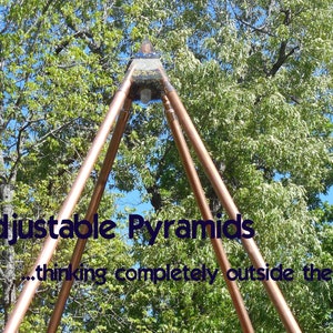 Adjustable Orgone Purple Pyramid With Four Vortex Windows and Copper ...