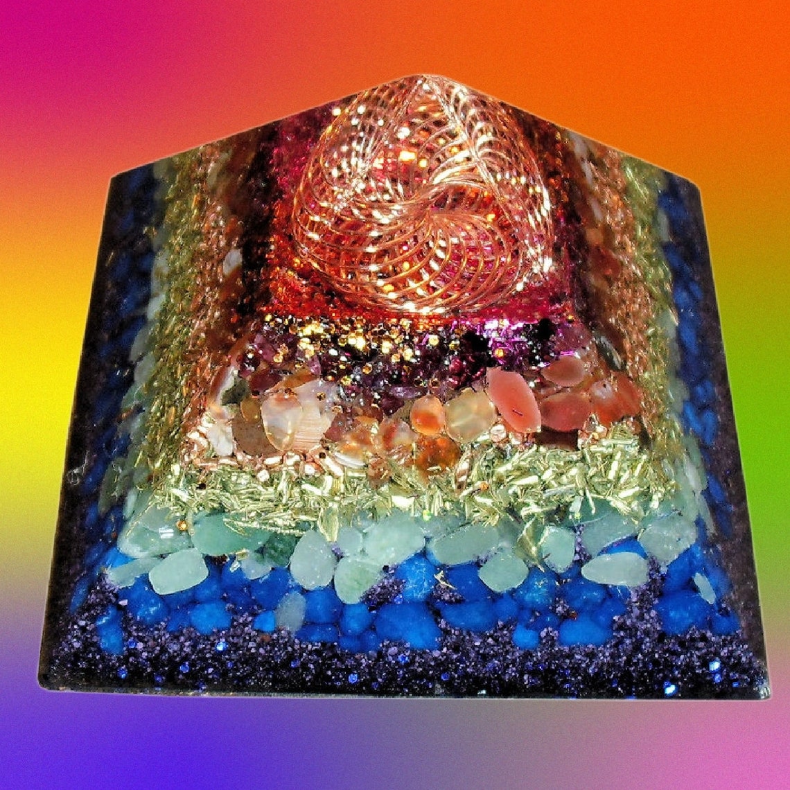 Good Day Sunshine Vortex Orgone Pyramid 3.5 Inch Base - Etsy