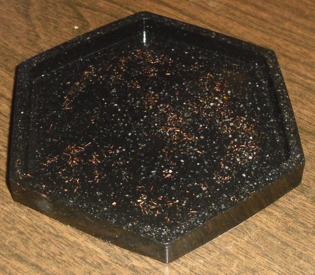 Orgone Water Charging Plate - Geometric Charging Plate With Shungite ...