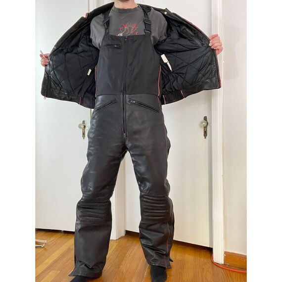 Vintage Yamaha Maxim Wear Leather Jacket and Bib Over… - Gem