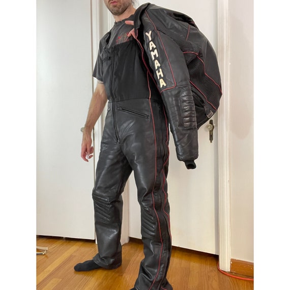 Vintage Yamaha Maxim Wear Leather Jacket and Bib Over… - Gem