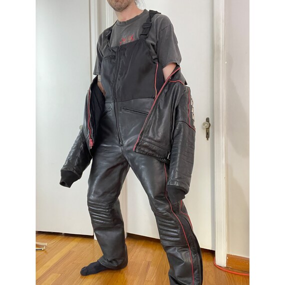 Vintage Yamaha Maxim Wear Leather Jacket and Bib Over… - Gem