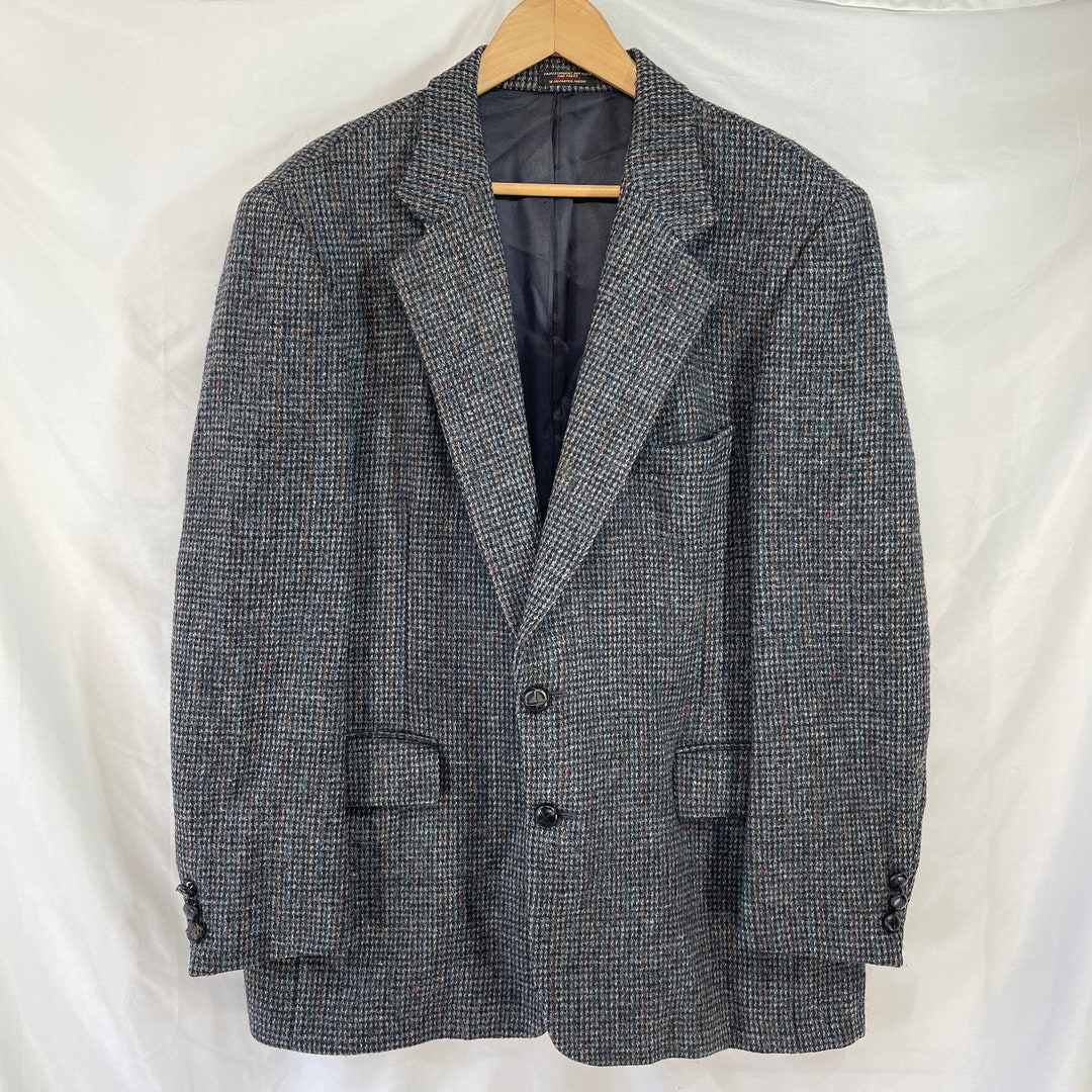 Vtg Harris Tweed Multi Check Wool Sport Coat Suit Jacket Size - Etsy
