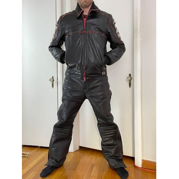 Vintage Yamaha Maxim Wear Leather Jacket and Bib Over… - Gem