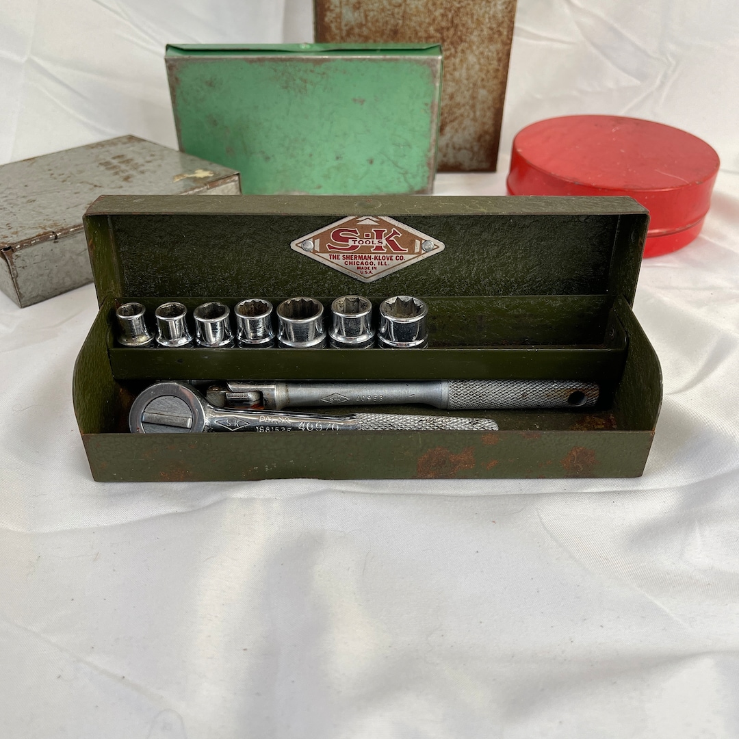 SK Tools USA 10pc 1/4” Drive SAE Socket Ratchet Service Set - Vintage ...