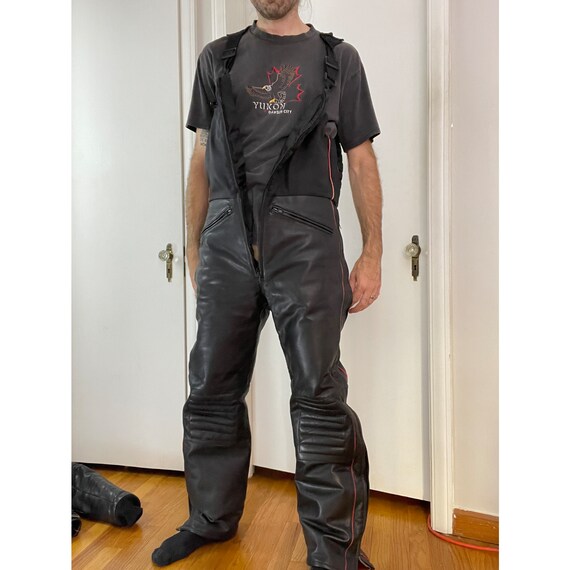 Vintage Yamaha Maxim Wear Leather Jacket and Bib Over… - Gem